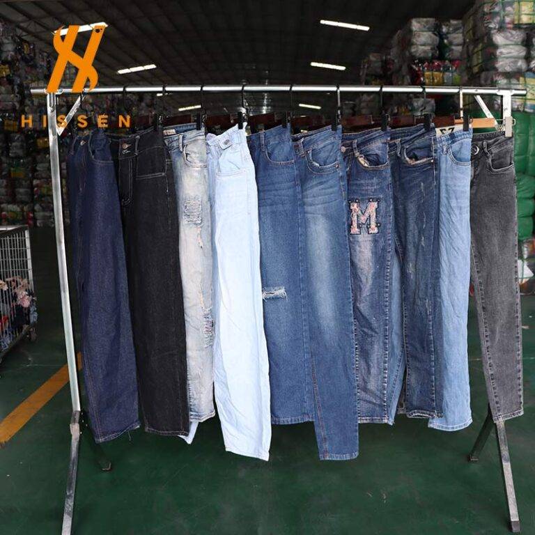 Hissen Global Used Ladies Jeans Pants Second Hand Clothes For Wholesale ...